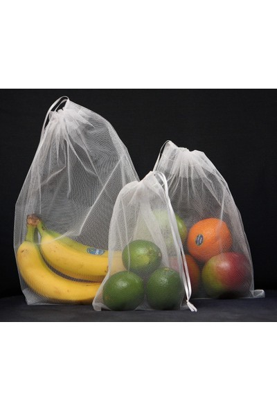 Linhuua 3'lü Sebze Taşıma Filesi Gıda Torbası
