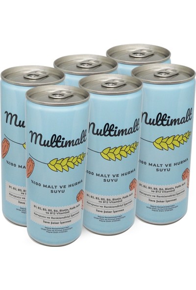 Multimalt Anne Sütü Artırıcı Alkolsüz Malt ve Hurma Suyu 250 ml x 6 Adet Multimalt Anne Sütü Artırıcı Alkolsüz Malt ve Hurma Suyu 250 ml x 6 Adet