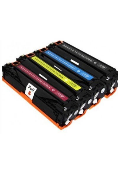 HP 4 Adet CF540A-CF541A-CF542A-CF543A Çipli Muadil Tonerler HP 4 Adet CF540A-CF541A-CF542A-CF543A Çipli Muadil Tonerler