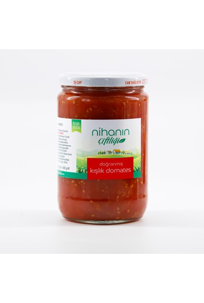 Nihanın Çiftliği Katkısız Doğranmış Parça Domates(Kışlık) 660 gr