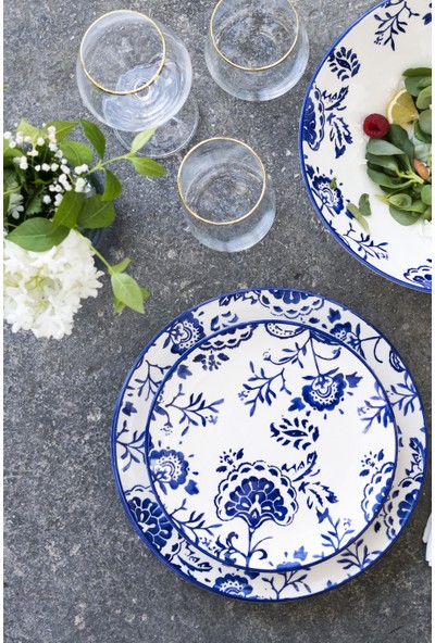 Rakle Bleu Blanc 6'lı Pasta Tabağı Seti 21 cm Rakle Bleu Blanc 6'lı Pasta Tabağı Seti 21 cm