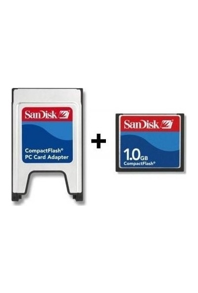 Sandisk 1 GB Compact Flash Hafıza Kartı + Pcmcıa Kart Okuyucu Sandisk 1 GB Compact Flash Hafıza Kartı + Pcmcıa Kart Okuyucu