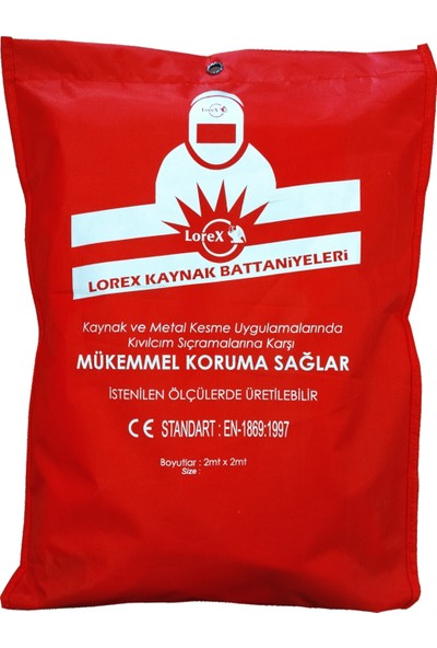 Lorex LR-2020WB Kaynak Battaniyesi - Kaynakçı Örtüsü 200CMX200CM Lorex LR-2020WB Kaynak Battaniyesi - Kaynakçı Örtüsü 200CMX200CM