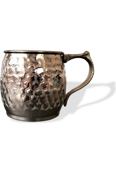 Qpazar Bakır Nikelli Kupa Bardak Tekli