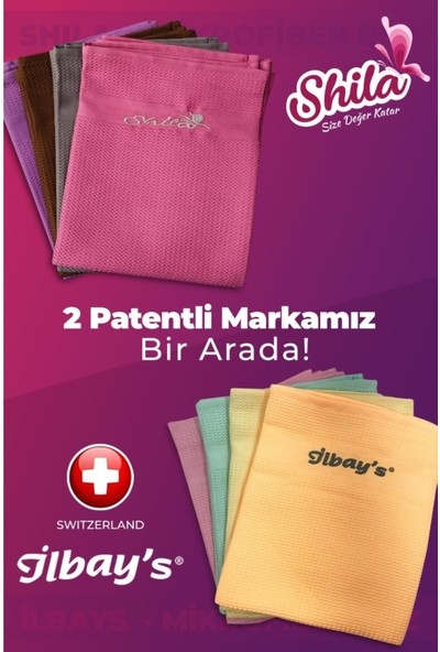 Orijinal Mix 8'li Mikrofiber Temizlik Bezi Ilbays & Shila Orijinal Mix 8'li Mikrofiber Temizlik Bezi Ilbays & Shila