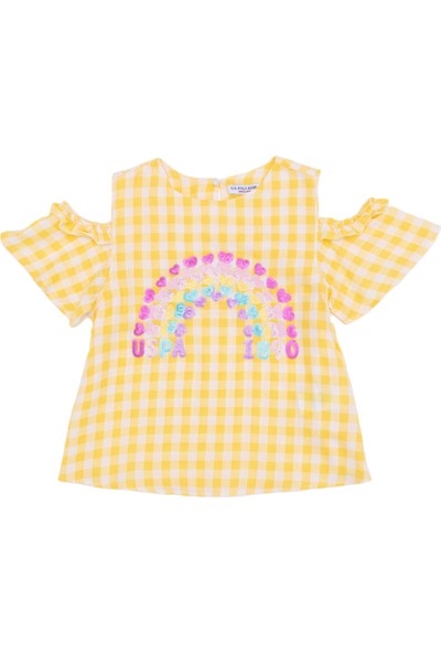 U.S. Polo Assn. Kız Çocuk Açık Sarı Gömlek 50246451-VR004 U.S. Polo Assn. Kız Çocuk Açık Sarı Gömlek 50246451-VR004