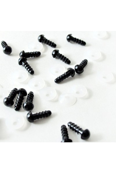 Bimotif Amigurumi Göz, Siyah 18 mm (2 Adet)