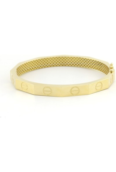 Altınkaynak 14 Ayar Kelepçeli Altın Bilezik