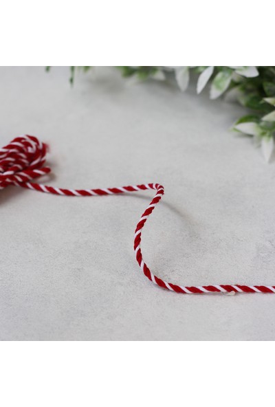 Bimotif Marteniçka Kırmızı Beyaz Büküm Bileklik Ipi, 3 mm 2 Metre Bimotif Marteniçka Kırmızı Beyaz Büküm Bileklik Ipi, 3 mm 2 Metre