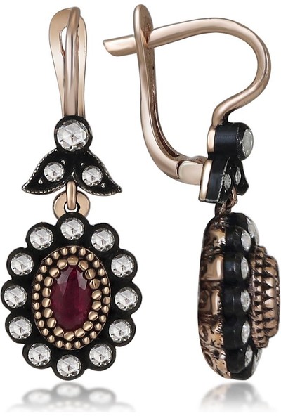 Diamine Elmas 0,46 Karat Yakut 0,62 Karat Küpe