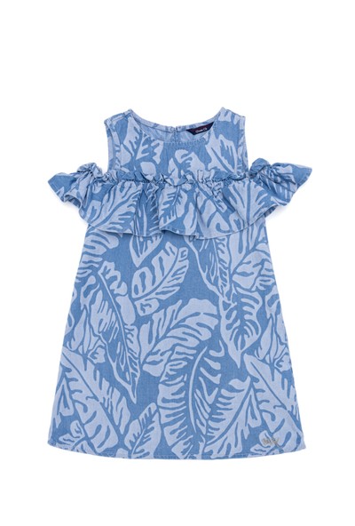 U.S. Polo Assn. Kız Çocuk Açık Mavi Denim Elbise 50247441-DN0021