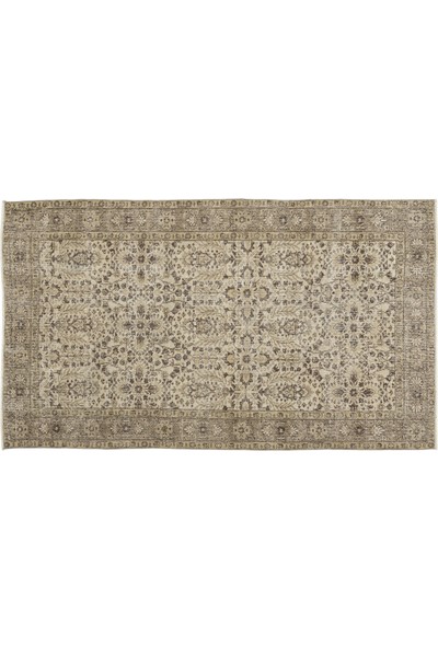 Bespoky Atina Bej Eskitme El Dokuma Alan Halısı