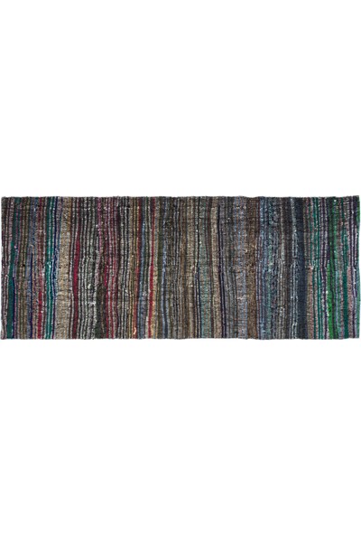 Bespoky Girit Bej Çizgili El Dokuma Alan Halısı