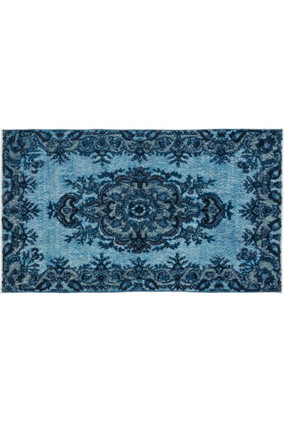 Bespoky Mora Turkuaz Eskitme El Dokuma Alan Halısı Bespoky Mora Turkuaz Eskitme El Dokuma Alan Halısı