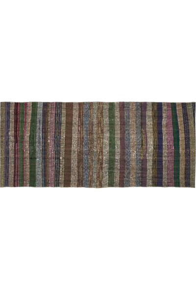 Bespoky Girit Bej Çizgili El Dokuma Alan Halısı