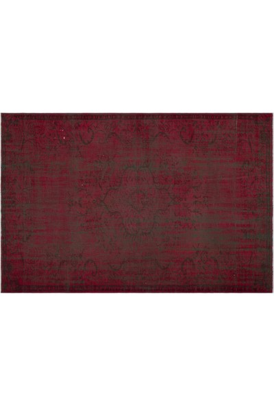 Bespoky Atina Kırmızı Eskitme El Dokuma Alan Halısı