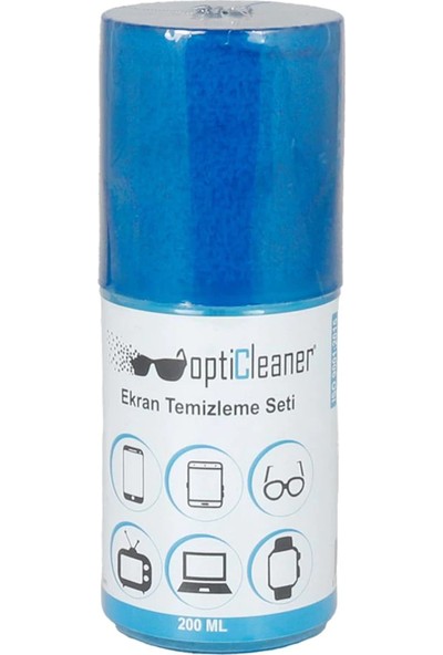 Opticleaner Ekran Temizleme 200ML + Microfiber Bez LCD Ledtv Bilgisayar Cep Telefonu Tablet Gözlük Opticleaner Ekran Temizleme 200ML + Microfiber Bez LCD Ledtv Bilgisayar Cep Telefonu Tablet Gözlük