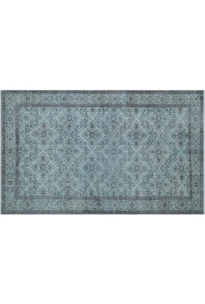 Bespoky Atina Mavi Eskitme El Dokuma Alan Halısı