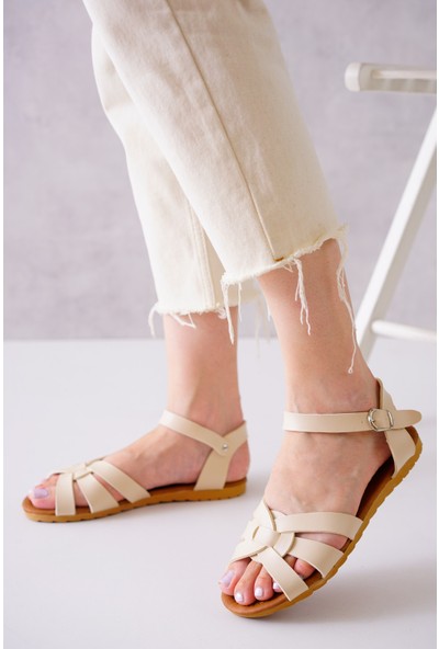 Genetti Home Örgü Model Kadın Sandalet