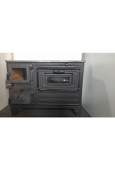 Eforısı Füme Tuğlalı Kuzine Camlı Eforısı Füme Tuğlalı Kuzine Camlı