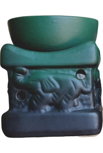 Ferew Elephant Patterned Abundance Fruitfulness Censer Ceramic Ferew Elephant Patterned Abundance Fruitfulness Censer Ceramic