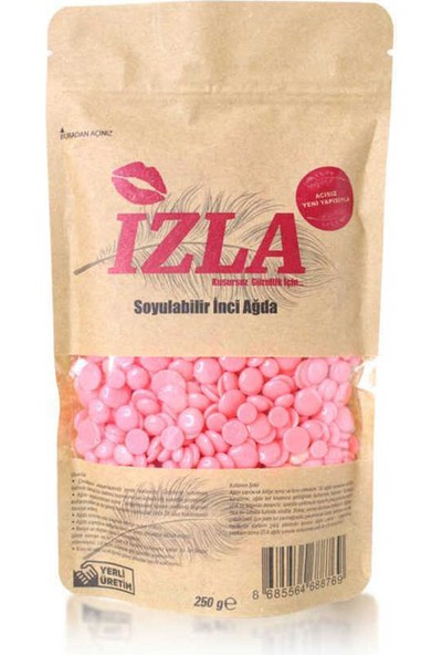 İzla Pudralı Soyulabilir Pembe Boncuk Ağda 250 gr İzla Pudralı Soyulabilir Pembe Boncuk Ağda 250 gr