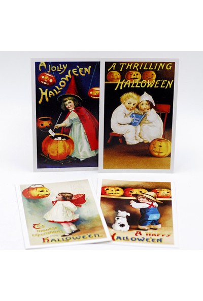 Bimotif Kartpostal, Halloween 1 Set (4 Adet) Bimotif Kartpostal, Halloween 1 Set (4 Adet)