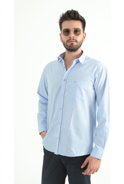 Modaplaza Erkek Klasik Ajurlu Gömlek 2574
