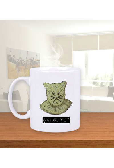 Tisho Şahsiyet Köpek Öldüren Tek Taraflı Kupa Bardak - 3 Beyaz Kupa Bardak