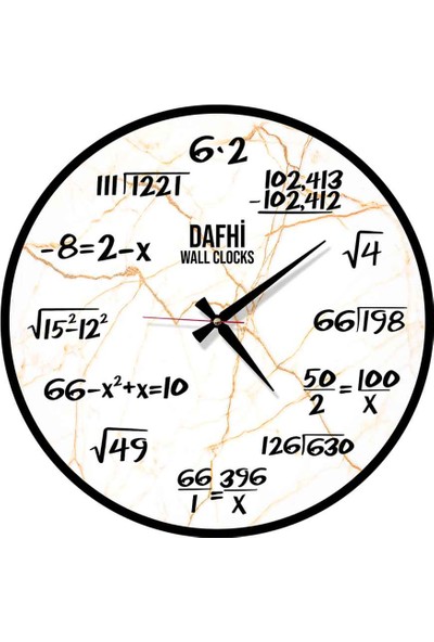 Dafhi Aksesuar Dafhi Matematik Ahşap Duvar Saati 35X35 Dafhi Aksesuar Dafhi Matematik Ahşap Duvar Saati 35X35