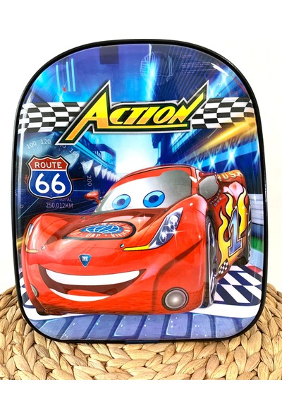 Şimşek Mcqueen 5d Kabartmalı Anaokulu Çantası ve Günlük Kullanım Sırt Çantası