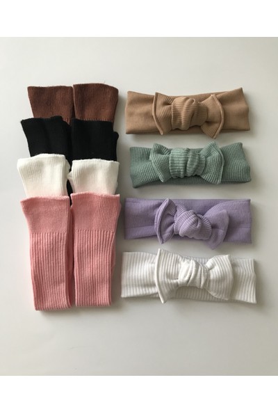 Nis Butik 8’li Dizaltıçorapve Bandana Set