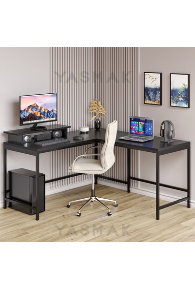 Yasmak L Tipi Bilgisayar ve Çalışma Masası