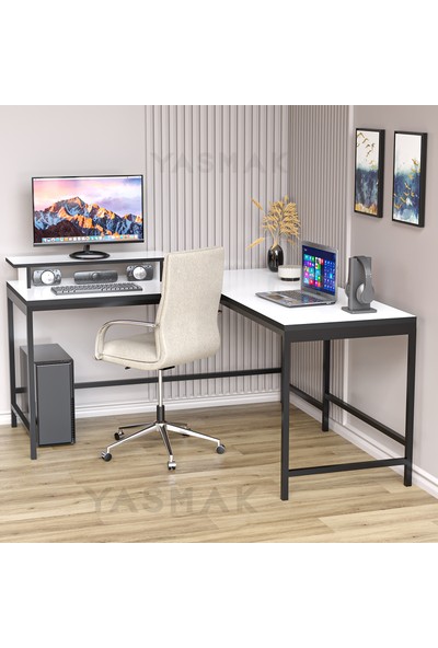Yasmak L Tipi Bilgisayar ve Çalışma Masası