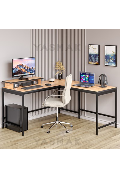 Yasmak L Tipi Bilgisayar ve Çalışma Masası