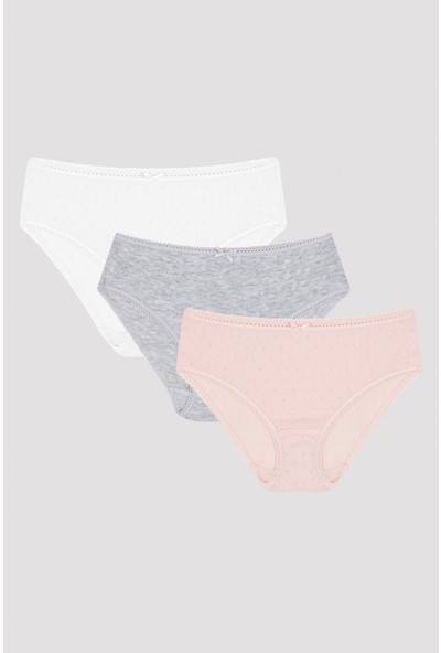 Penti Çok Renkli Kız Çocuk G.pwl Pointel 3lü Külot Penti Çok Renkli Kız Çocuk G.pwl Pointel 3lü Külot