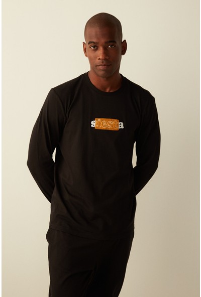 Penti Siyah Siesta Black Pantolon Pijama Takımı