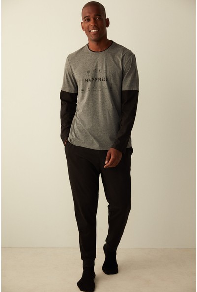 Penti Antrasit Happiness Summer Pantolon Pijama Takımı Penti Antrasit Happiness Summer Pantolon Pijama Takımı