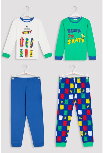 Penti Çok Renkli Born To Skate 2li Pijama Takımı