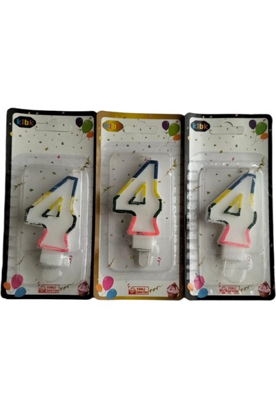 Okef Shop Renkli Pasta Mum 4 Yaş Okef Shop Renkli Pasta Mum 4 Yaş