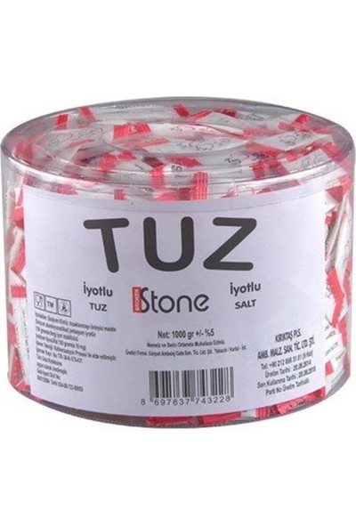 Stone Paketli Kavanoz Tuz 1 kg Stone Paketli Kavanoz Tuz 1 kg