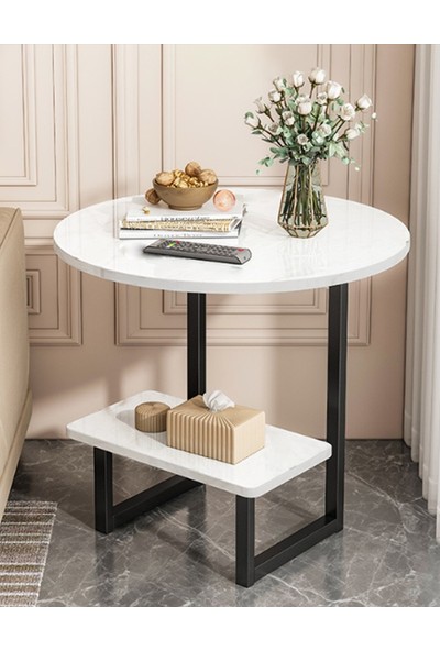 Crandin Dekoratif Çift Katlı Kahve Masası