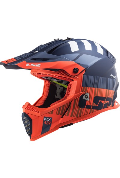 Ls2 Fast Evo Xcode Mat Turuncu-Mavi Kask Ls2 Fast Evo Xcode Mat Turuncu-Mavi Kask