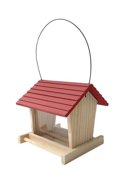 Kuş Besleyici Ahşap Bahçe Dekoru Yabani Kuş Yem Dağıtıcı Ahşap Kuş Evi ile Ahşap Kuş Evi Ev Bahçe Yard Dekorasyon | Kuş Kafesleri ve Amp;yuvalar