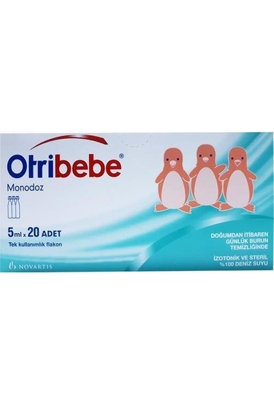 Otribebe Monodoz Izotonik ve Steril Deniz Suyu 5ml 20 Flakon Otribebe Monodoz Izotonik ve Steril Deniz Suyu 5ml 20 Flakon