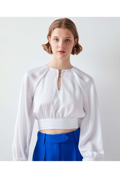 İpekyol Metal Aksesuarlı Crop Bluz