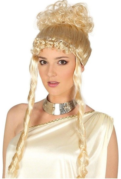 Marie Antoinette Baroque Dönem Peruğu Altın Renk