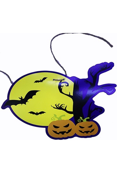 Balkabağı Şekilli Asmalı Halloween Flama Banner Afiş 2 Metre Balkabağı Şekilli Asmalı Halloween Flama Banner Afiş 2 Metre