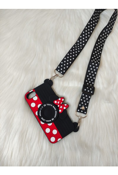 Aksesuarda Moda Apple iPhone 7-8-Se 2020 Uyumlu Mickey Mouse Askılı Silikon Kılıf Aksesuarda Moda Apple iPhone 7-8-Se 2020 Uyumlu Mickey Mouse Askılı Silikon Kılıf