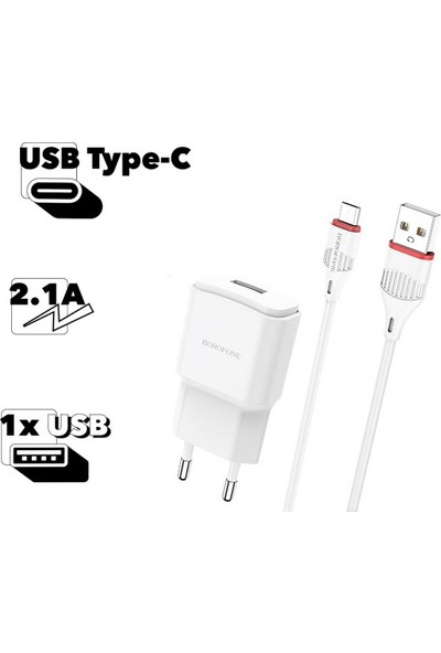 Borofone Set Type-C Şarj ve Veri Kablosu 1 Metre Borofone Set Type-C Şarj ve Veri Kablosu 1 Metre